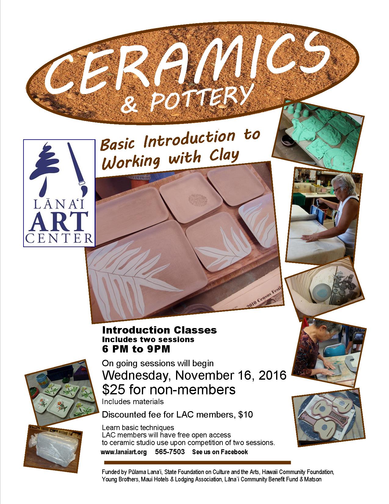 » Introduction to Ceramics » Lana'i Art Center